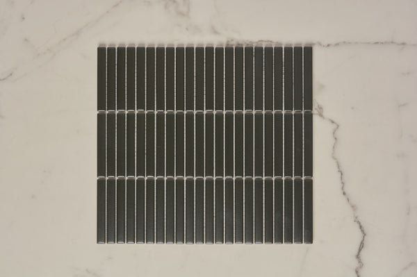 Roseby Black Matt Kit Kat Finger Mosaic Tile – Touch Surfaces